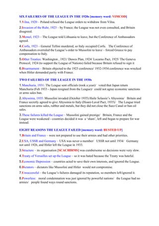 League Of Nations Revision | DOC | Political Issues & policy | Politics