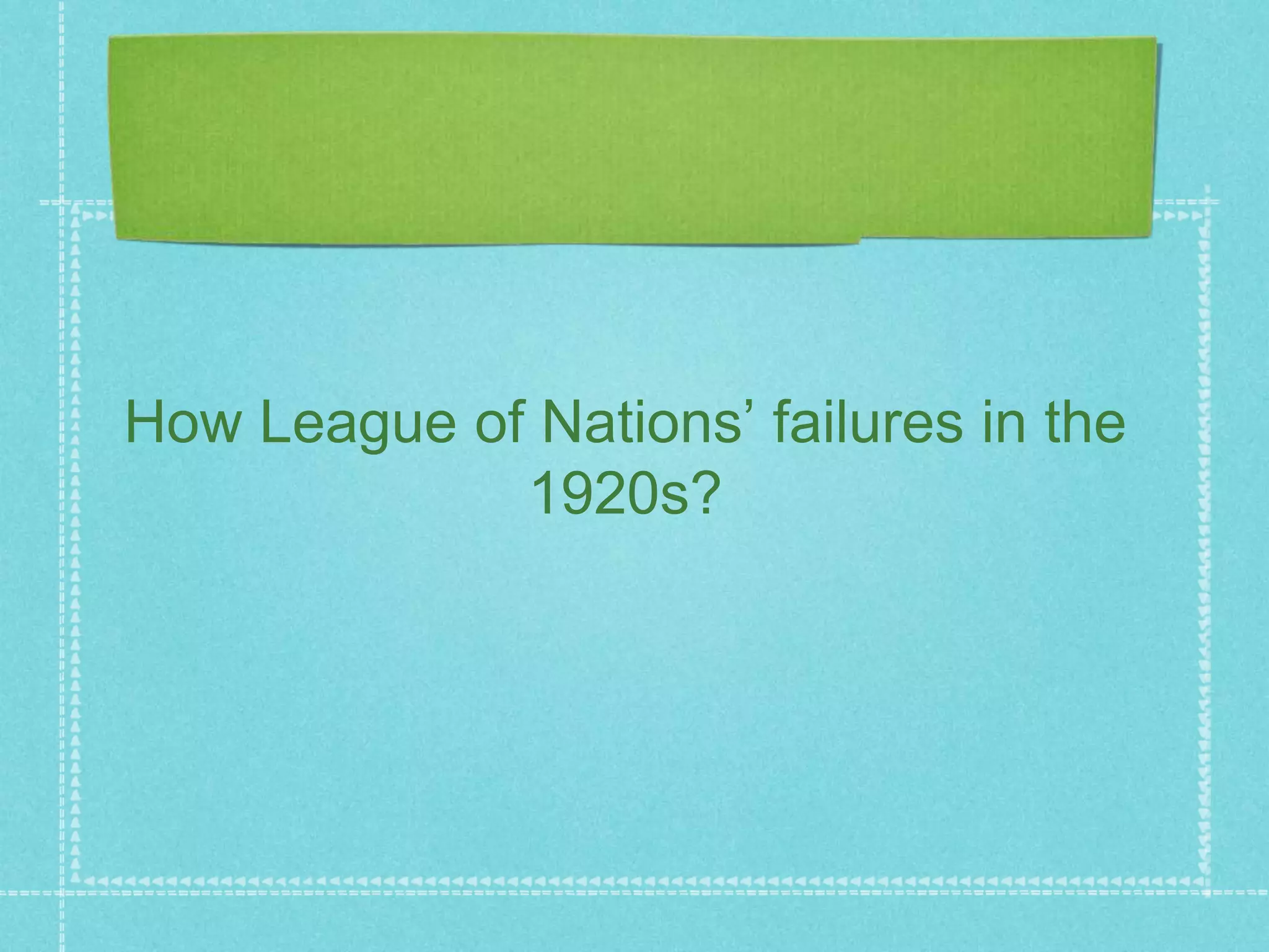 To what extent was the league of nation a success? | PPTX