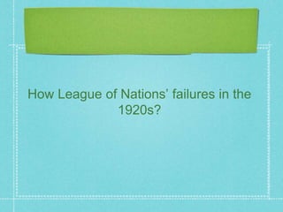 To what extent was the league of nation a success? | PPTX