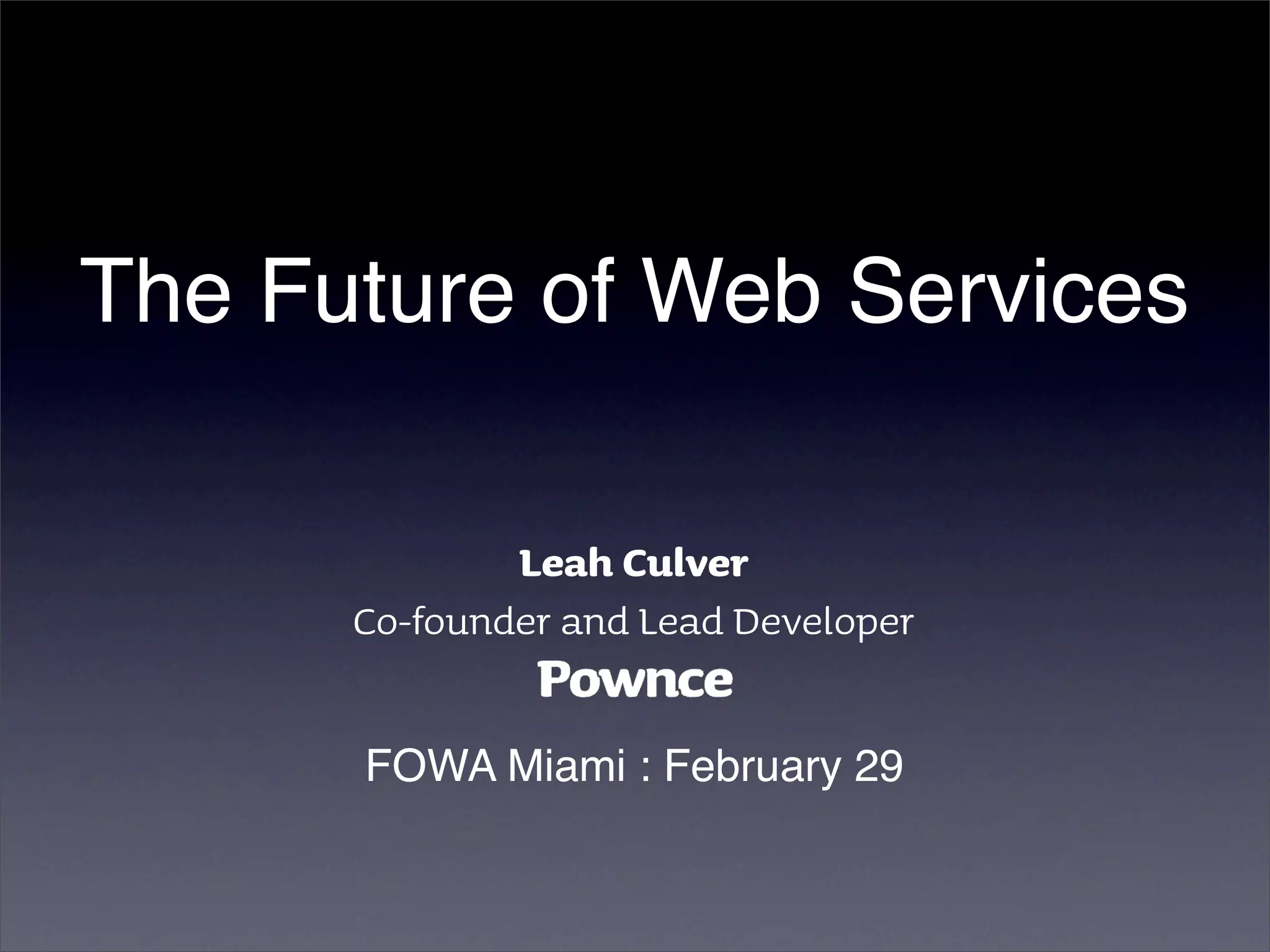 Leah Culver @ FOWA 08 | PDF | Internet | Computing
