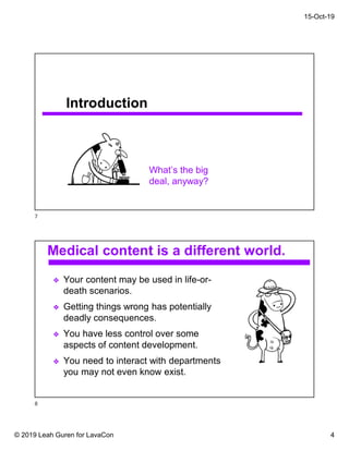 When Content Meets Medical: Do You Need a Crash Course for That Crash Cart? | Leah Guren | PDF