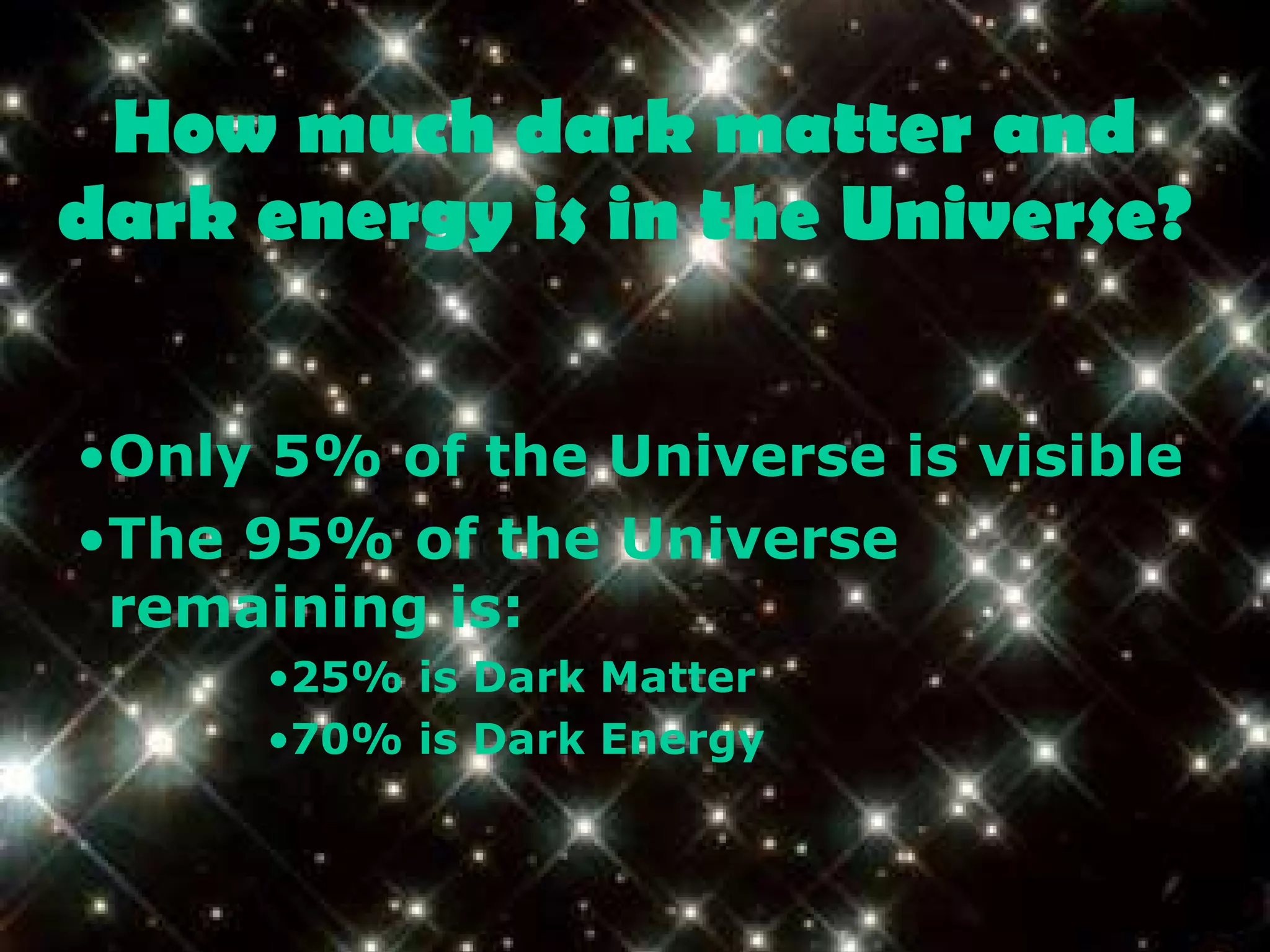 Dark Matter And Dark Energy | PPT