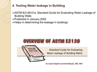 Leakage in external walls of the buildings. | PPTX