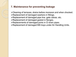 Leakage in external walls of the buildings. | PPTX