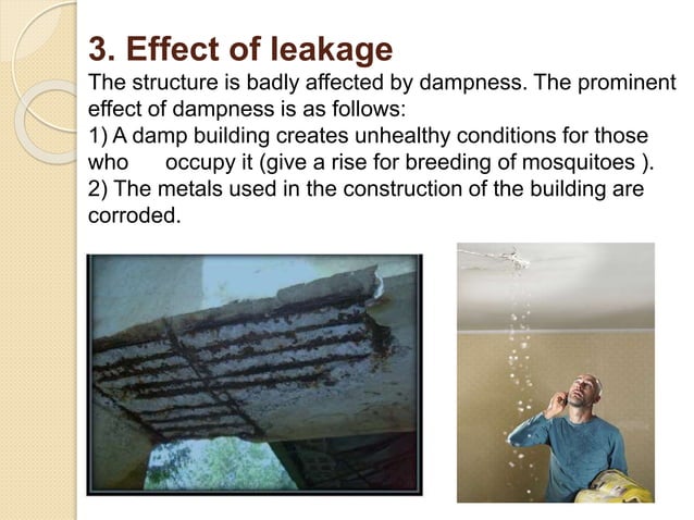Leakage in external walls of the buildings. | PPTX