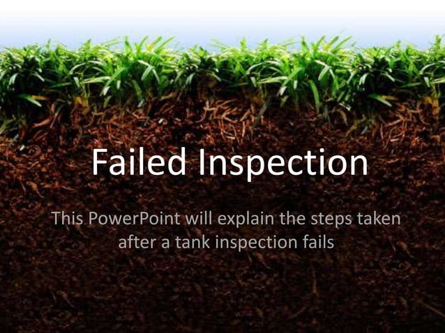 Failed Inspection PowerPoint | PPTX
