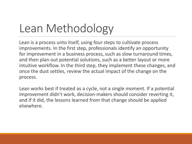 Lean Methodology for Continuous Process Improvement | PPTX | Business ...