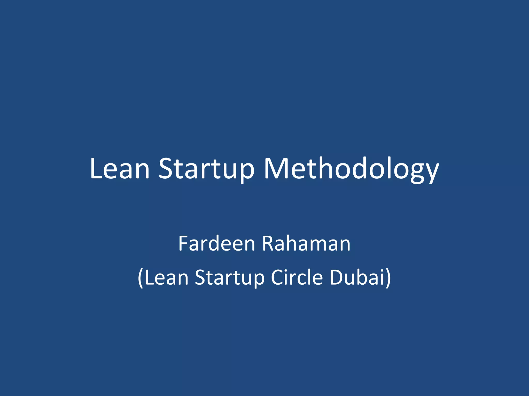 Lean Startup Methodology | PPT