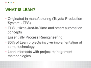 Lean.ppt for all needing such in their work | PPT