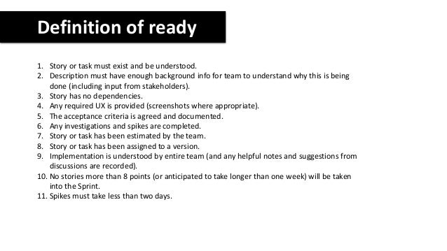 Using business process modelling for creating a definition of ready a…