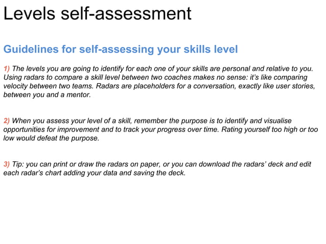 New Lean-Agile Coach self-assessment - levels description v3.2 | PPTX ...