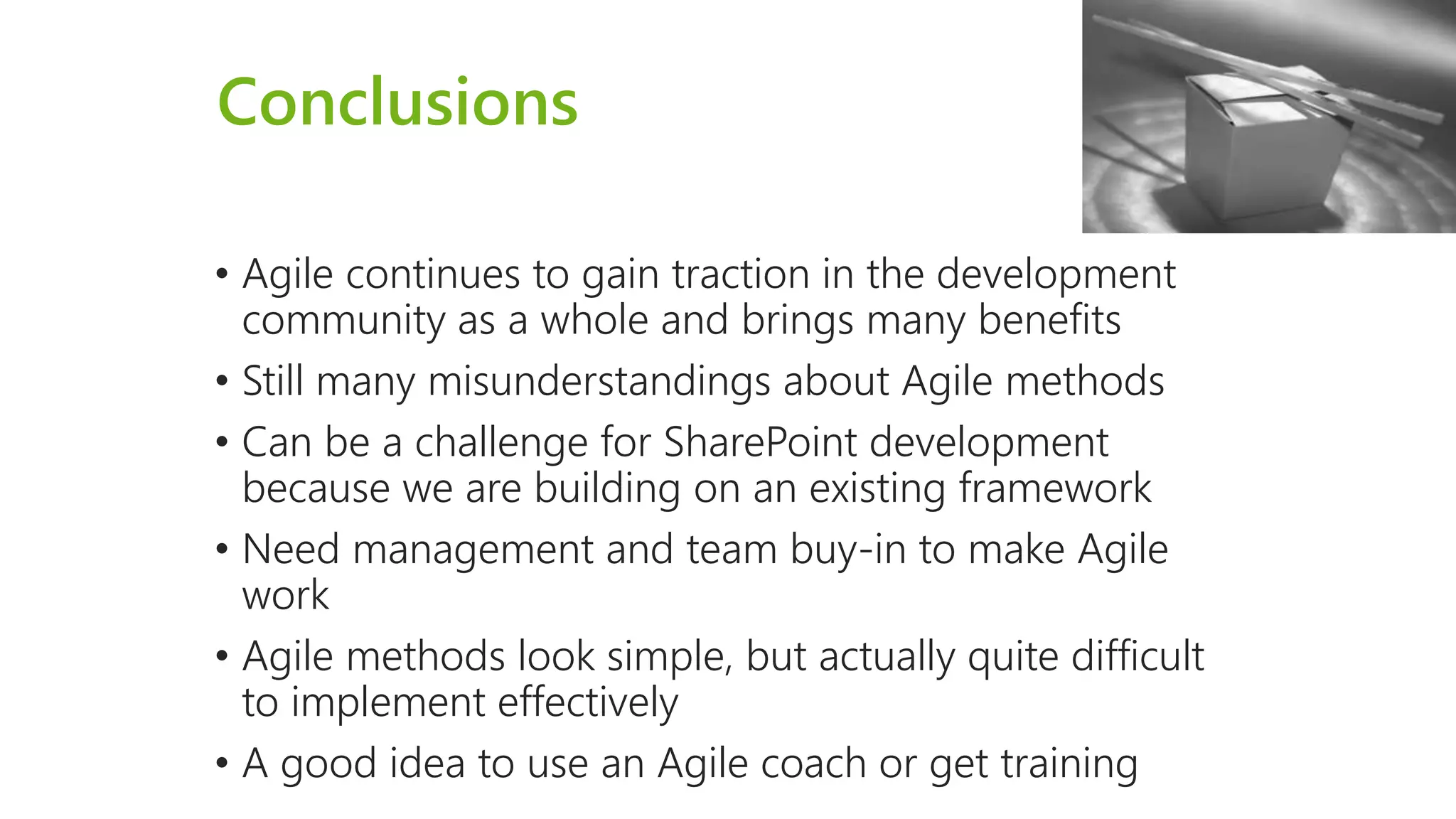 Lean-Agile Development with SharePoint - Bill Ayers | PPT