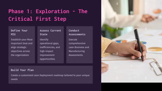 Lean Process Improvement & Lean Deployment: Phase 1 Guide | PDF