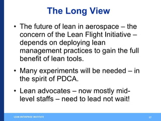Lean Flight Initiative, Jim Womack Keynote | PPT | Aviation Industry ...