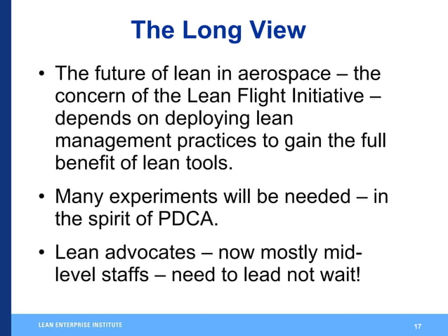 Lean Flight Initiative, Jim Womack Keynote | PPT | Aviation Industry ...