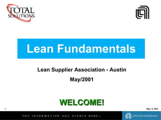 Lean Fundamentals And Line Design 06 04 01 | PPT