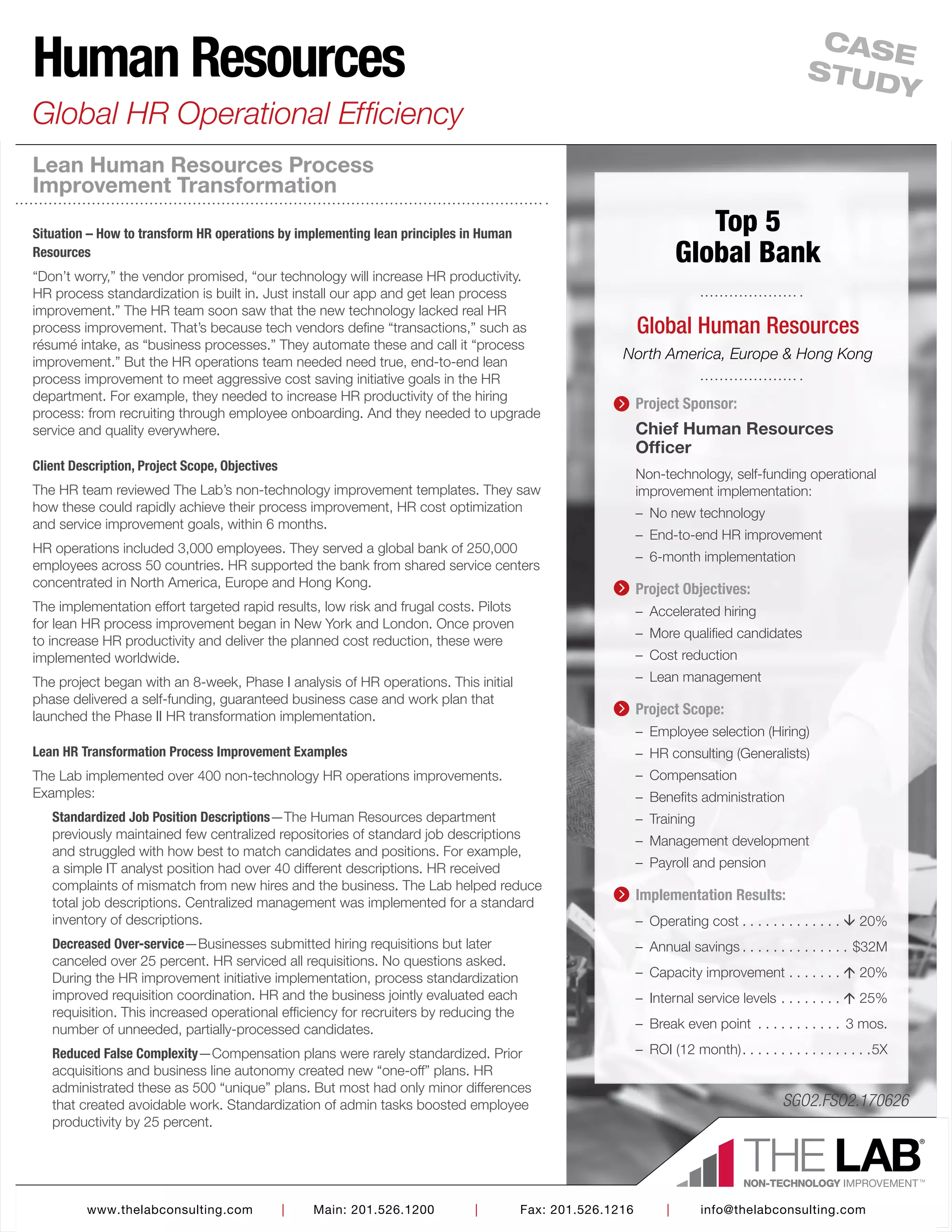 Lean human-resources-process-improvement-transformation-case-study | PDF