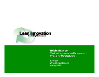 Lean Innovation Overview | PDF