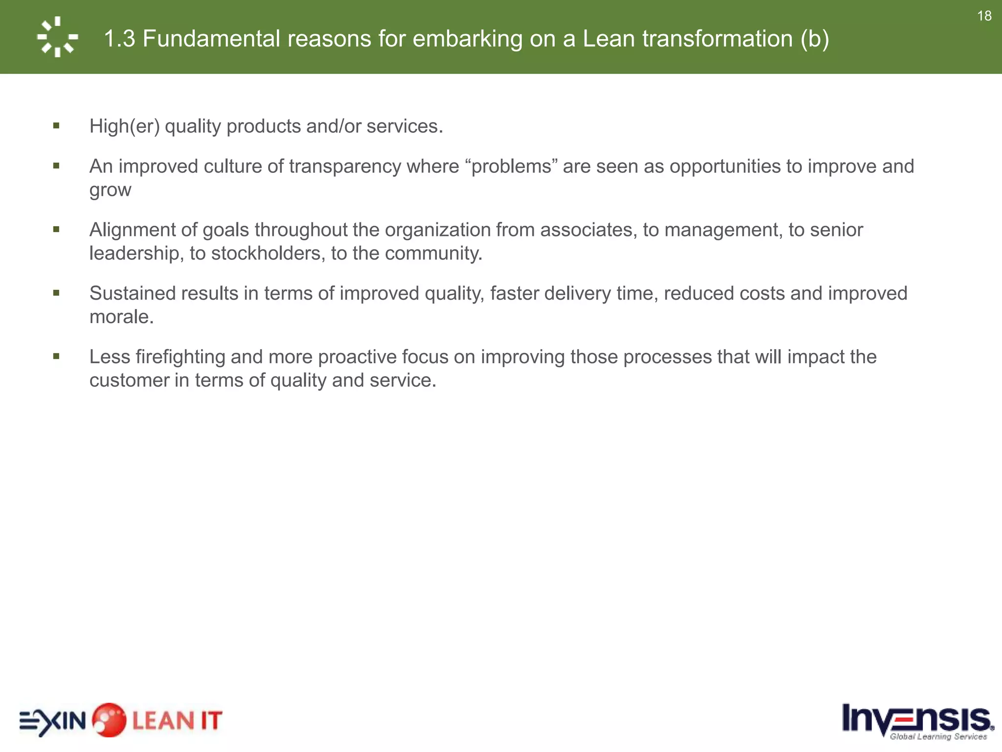 EXIN Lean IT Course Preview | PPTX