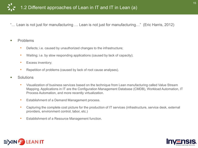 EXIN Lean IT Course Preview | PPTX