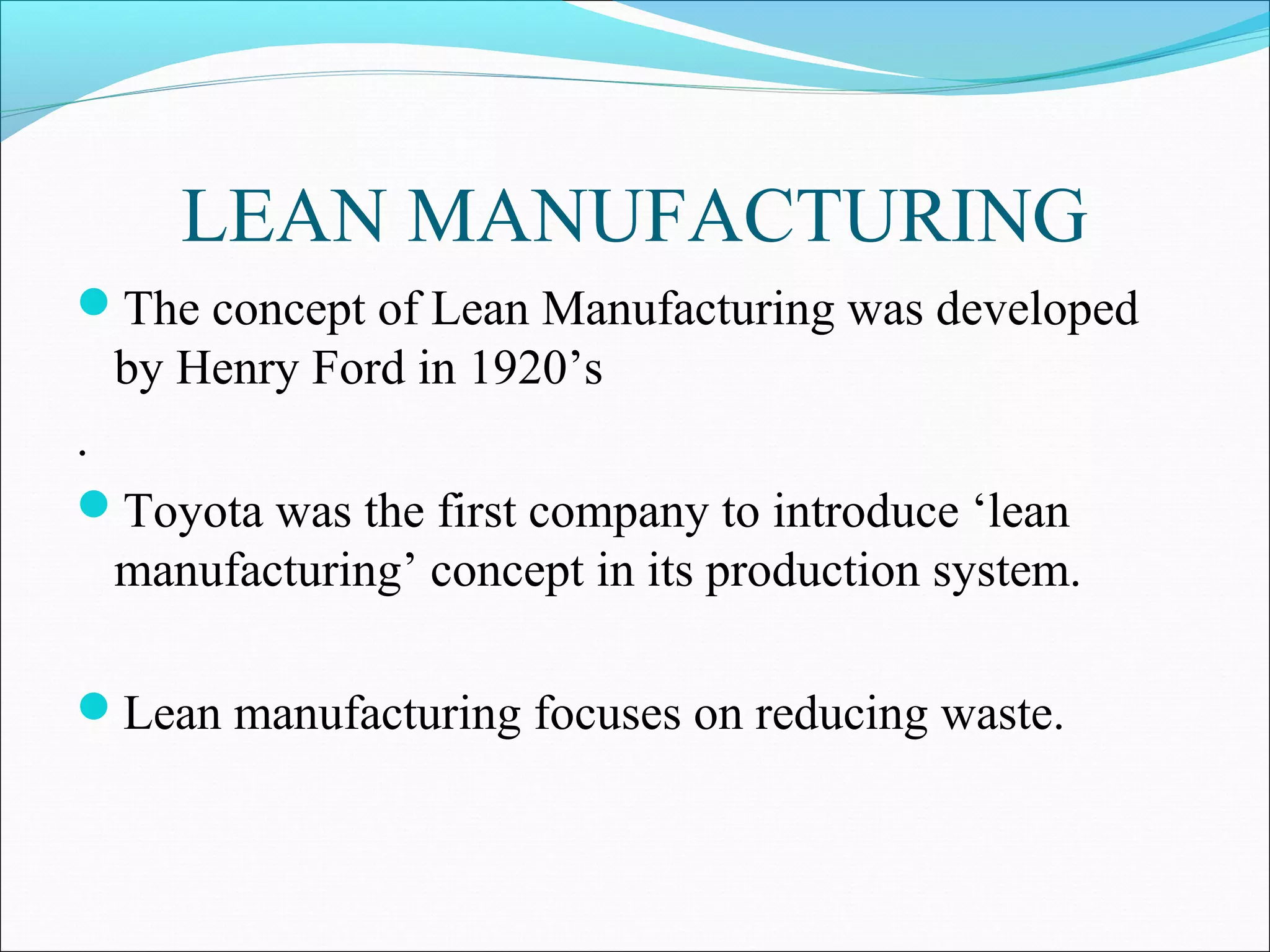 Lean Manufacturing | PPT