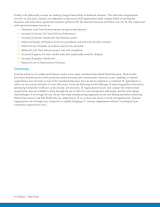 Infosys – Lean Manufacturing Software Solutions | Methodology White ...
