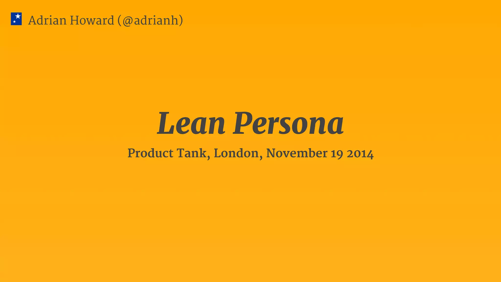 Lean Persona | PPT