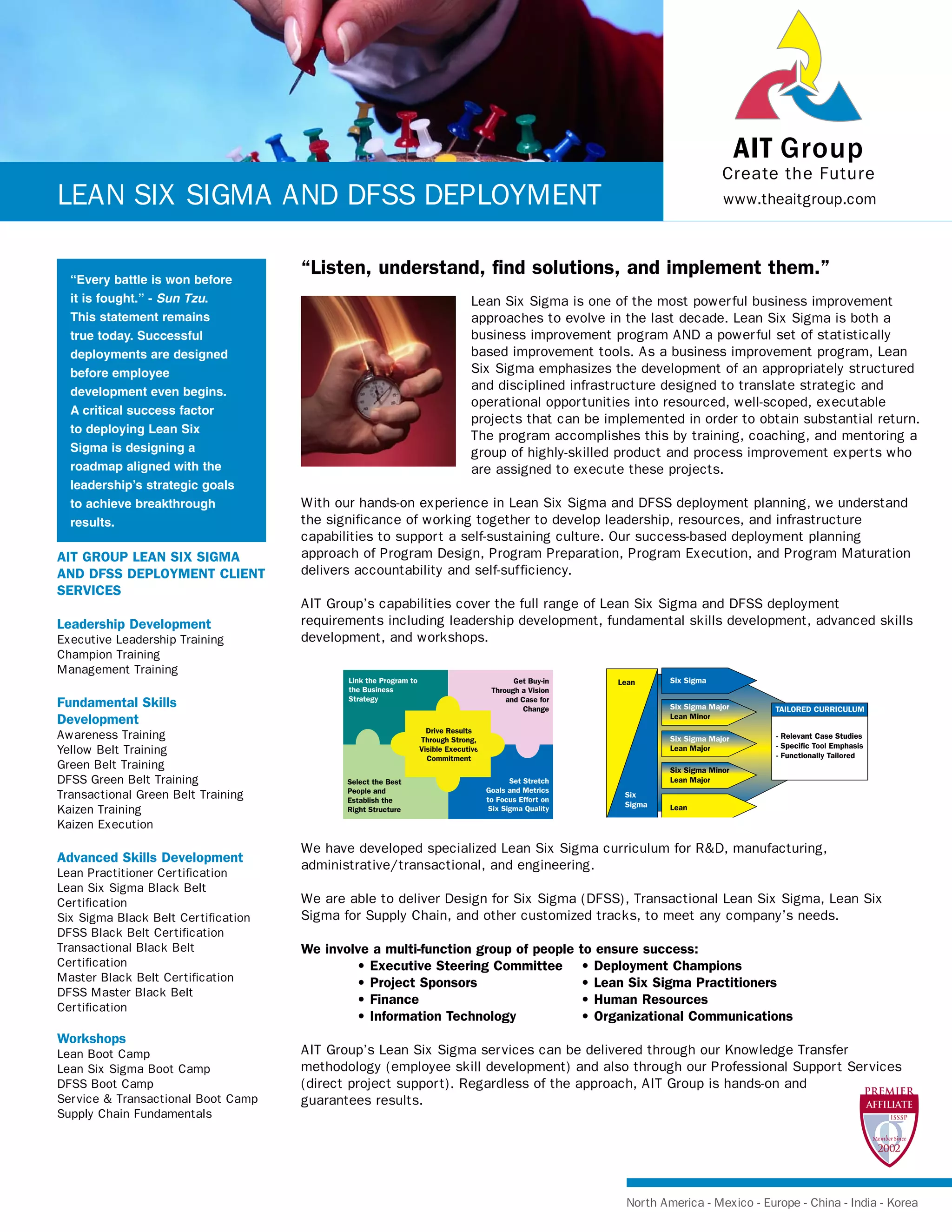 Lean Six Sigma And Dfss Deployment | PDF