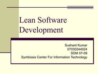 Lean Software Development | PPT