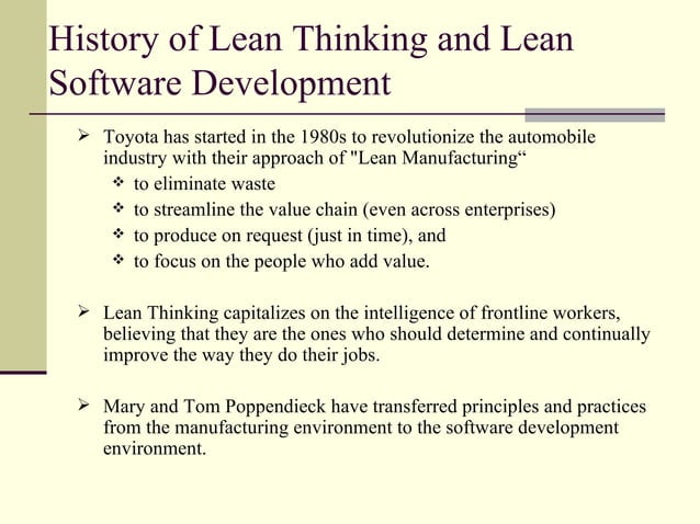 Lean Software Development | PPT