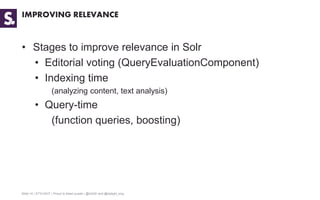 Lean Ranking infrastructure with Solr | PPT