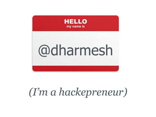 Dharmesh Shah, HubSpot presentation at Lean Startup SXSW | PPT