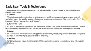Lean Production | PPTX | Manufacturing Industry | Industries