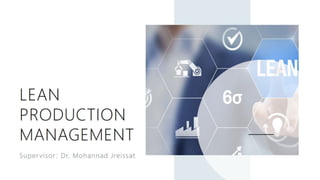 Lean Production | PPTX | Manufacturing Industry | Industries