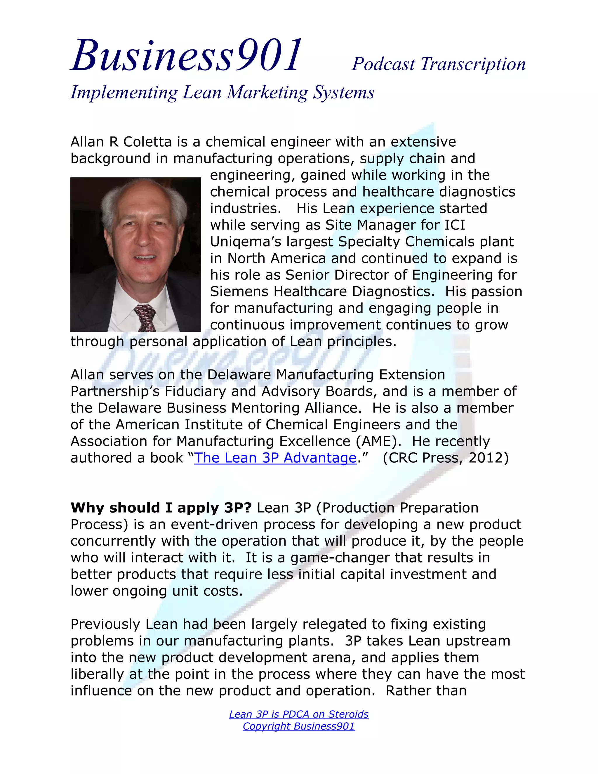 Lean 3P Design | PDF