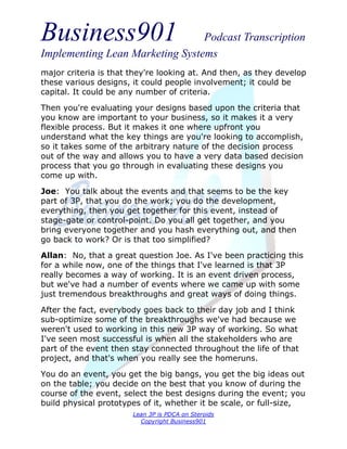 Lean 3P Design | PDF