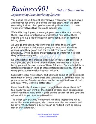 Lean 3P Design | PDF