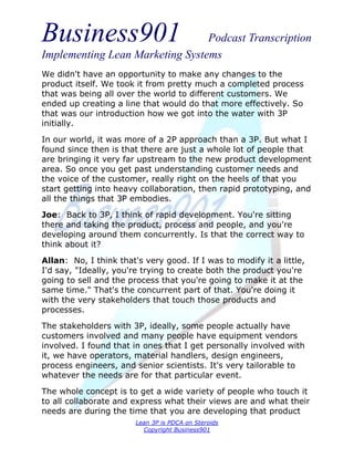 Lean 3P Design | PDF