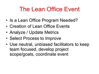 Lean for Service and Office | PPT