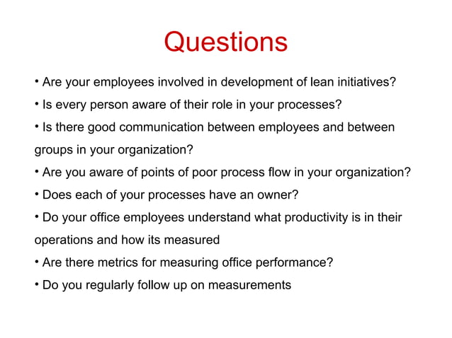 Lean for Service and Office | PPT