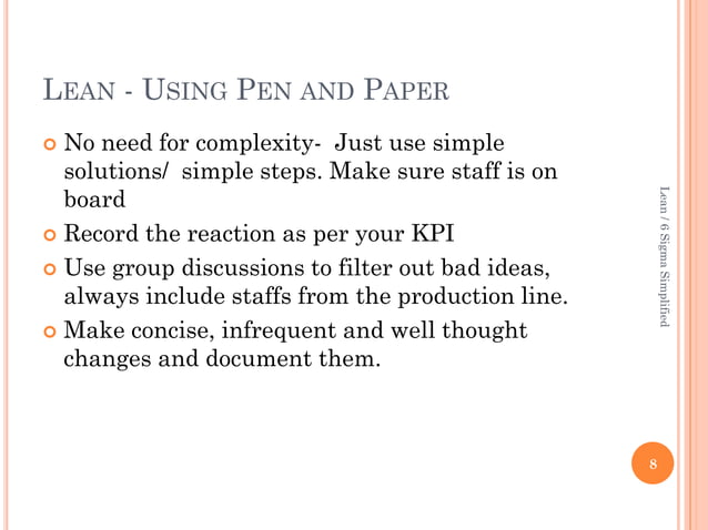 Lean 6 sigma simplified | PDF