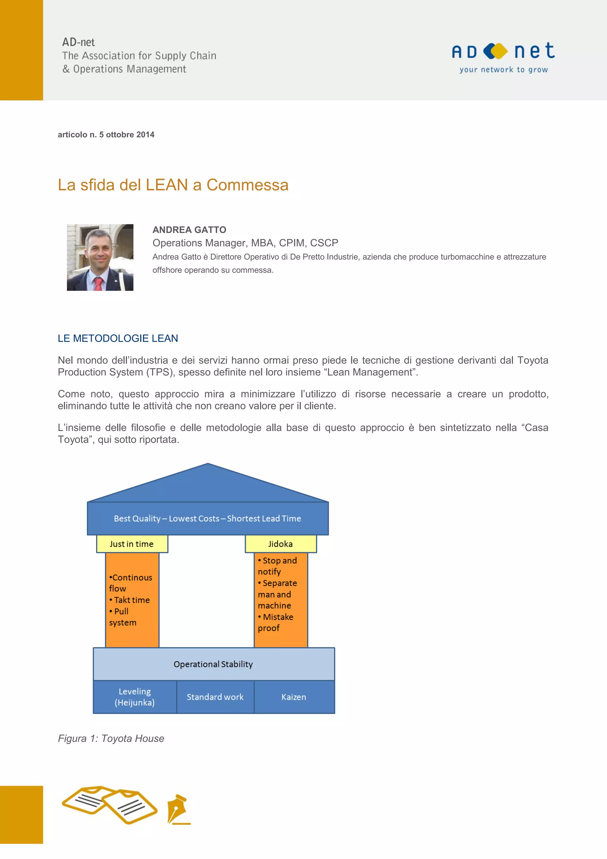 Lean a commessa_a_gatto_ottobre_2014 | PDF