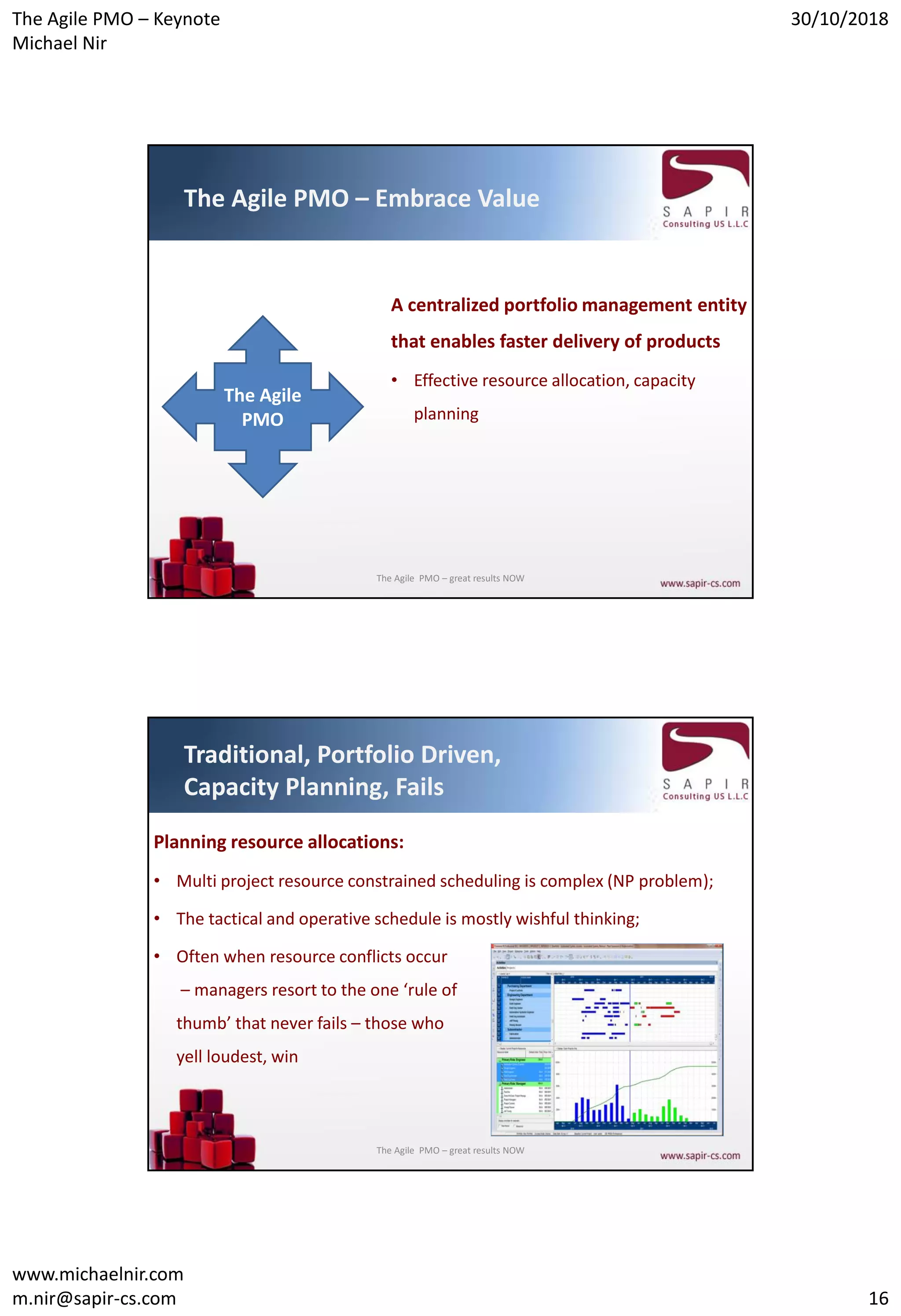 Lean agile The Agile PMO – Practical Value Driven Change Leadership in Projects and Portfolios ...