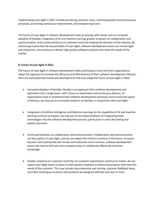 Lean Agile in SDLC | PDF