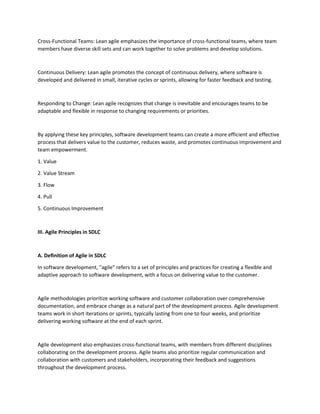 Lean Agile in SDLC | DOCX
