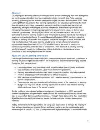 Lean and Agile Learning: The CGS Approach | PDF