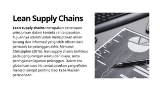Lean and Supply Chain Management and pre | PPTX