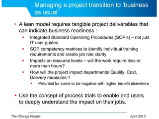 Designing for benefits realisation with a lean approach | PDF