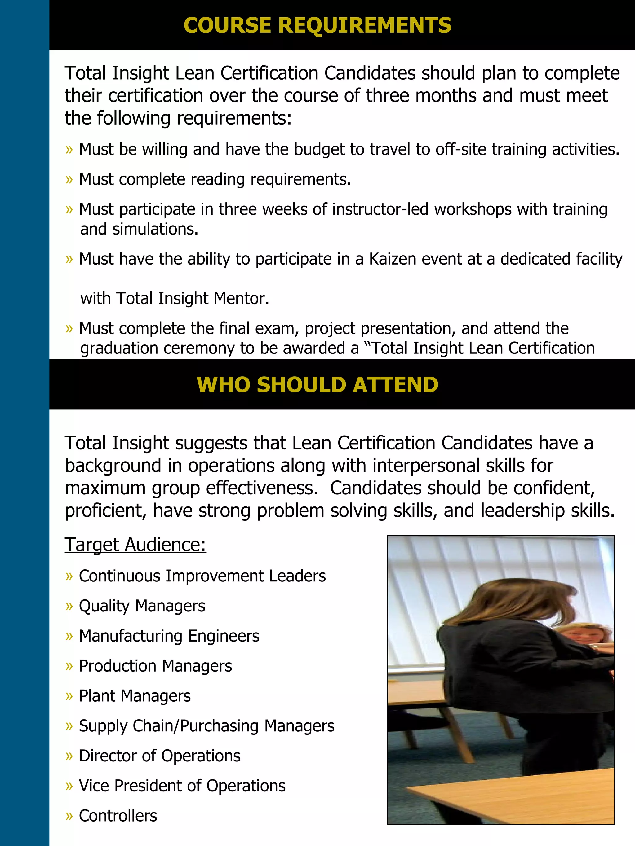 Lean Certification Course | PDF