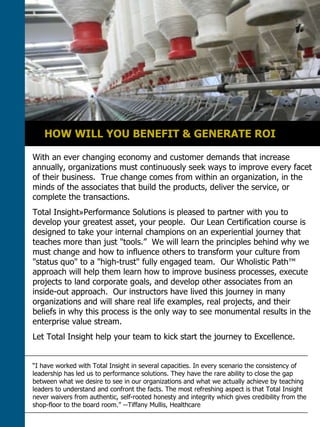 Lean Certification Course | PDF